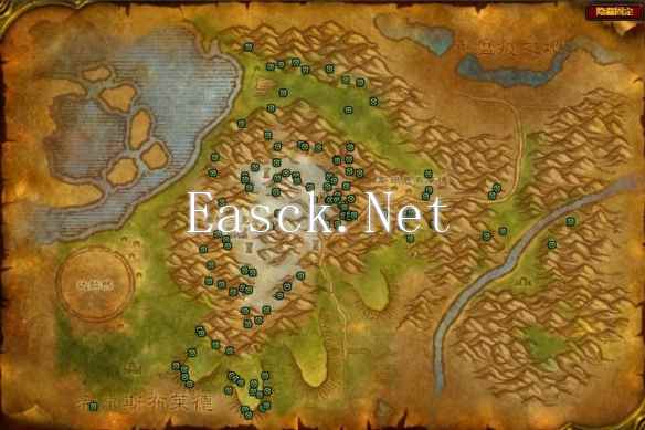《魔兽世界》奥特兰克山脉矿点分布图 - 易采游戏网 - Easck.Net